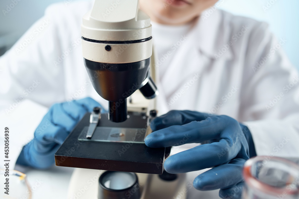 laboratory microscope setting biotechnology science research Stock ...