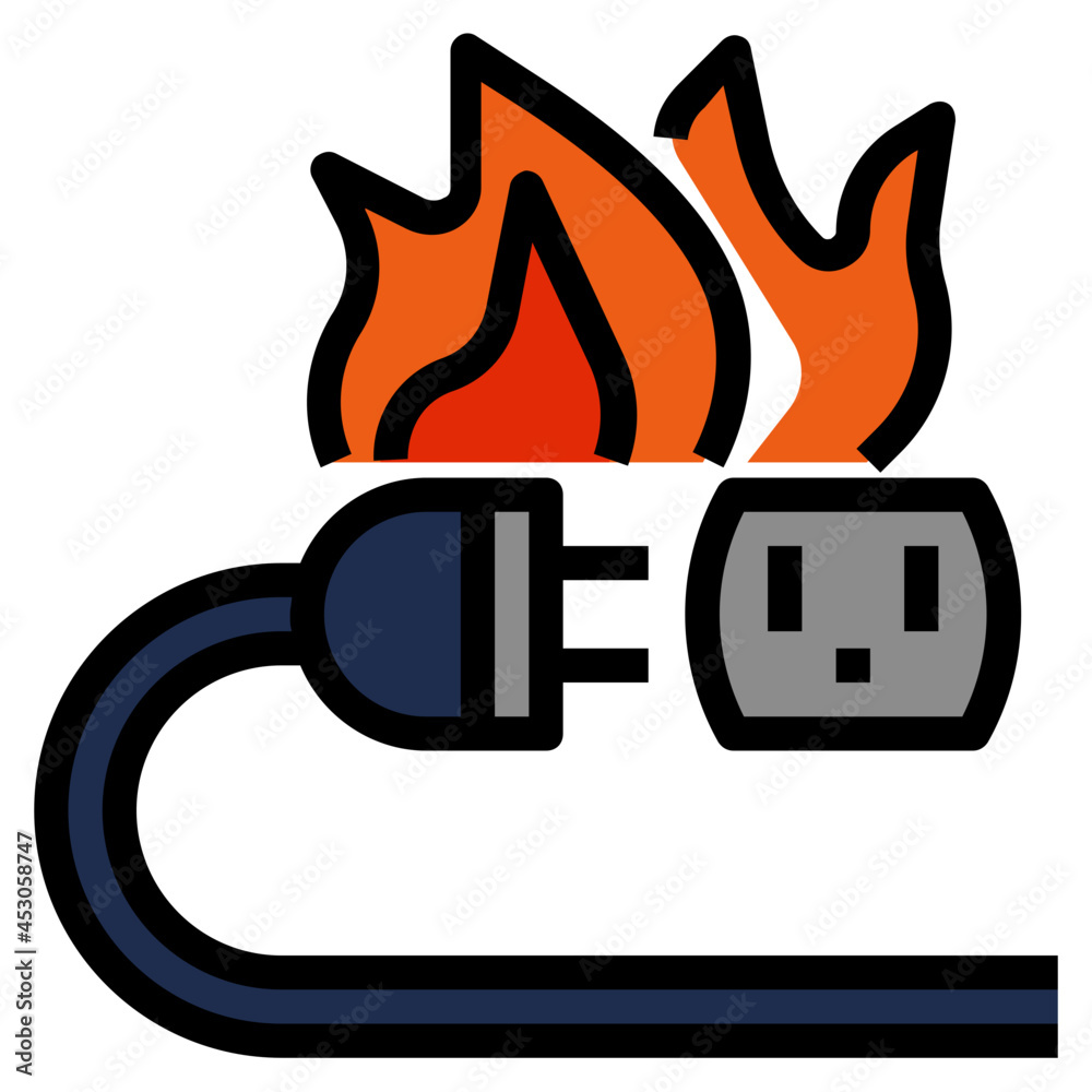 short circuit line icon Stock Vector | Adobe Stock