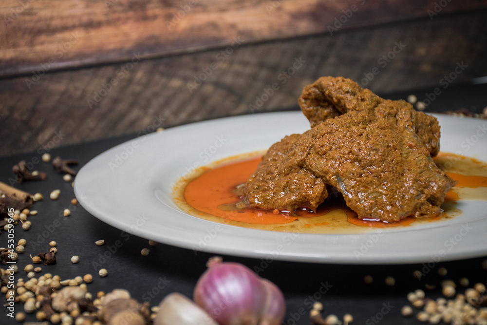 Indonesian Beef Rendang, Spicy Beef Rendang, Malaysia Beef Rendang ...