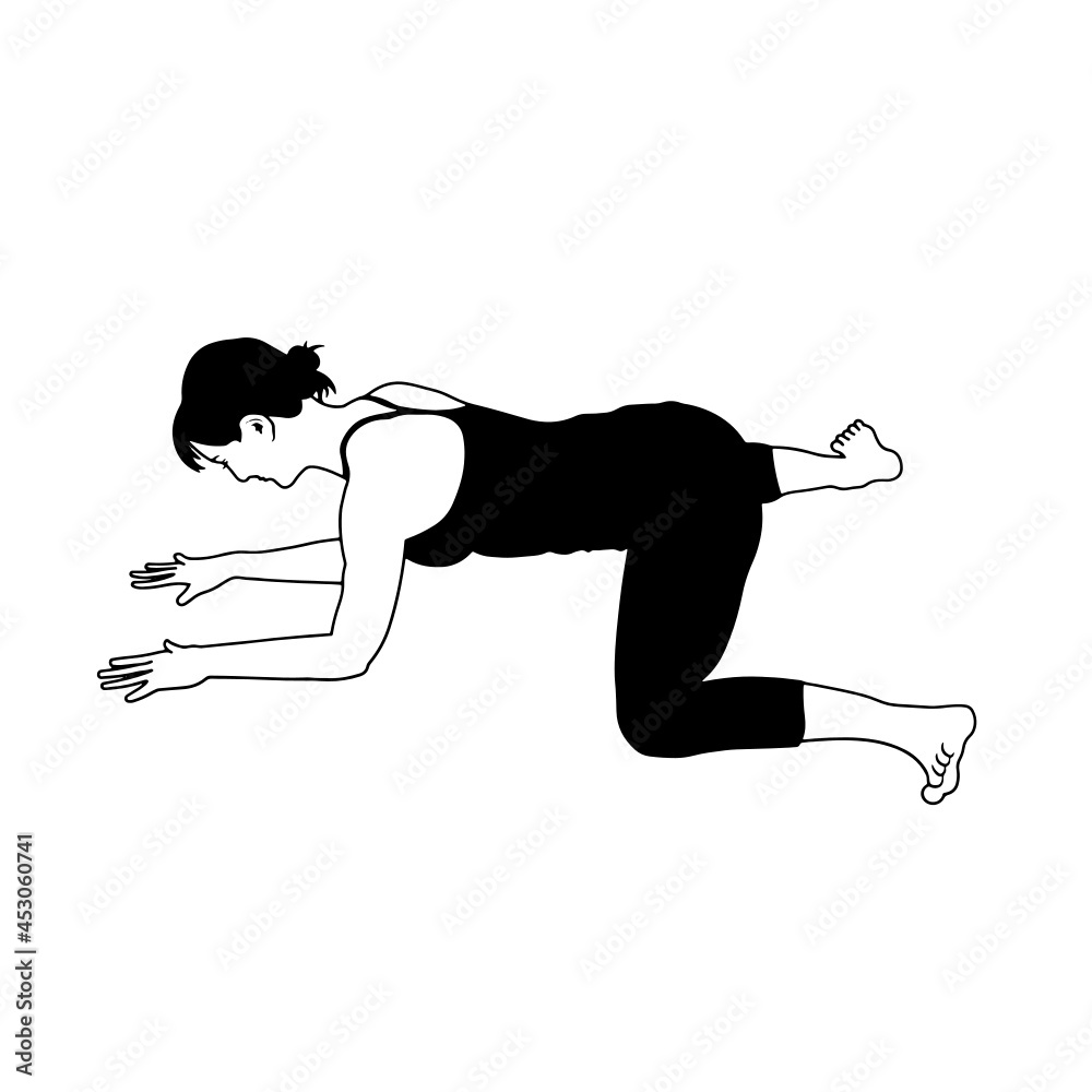 Frog Pose Yoga Posture Stock Vector | Adobe Stock