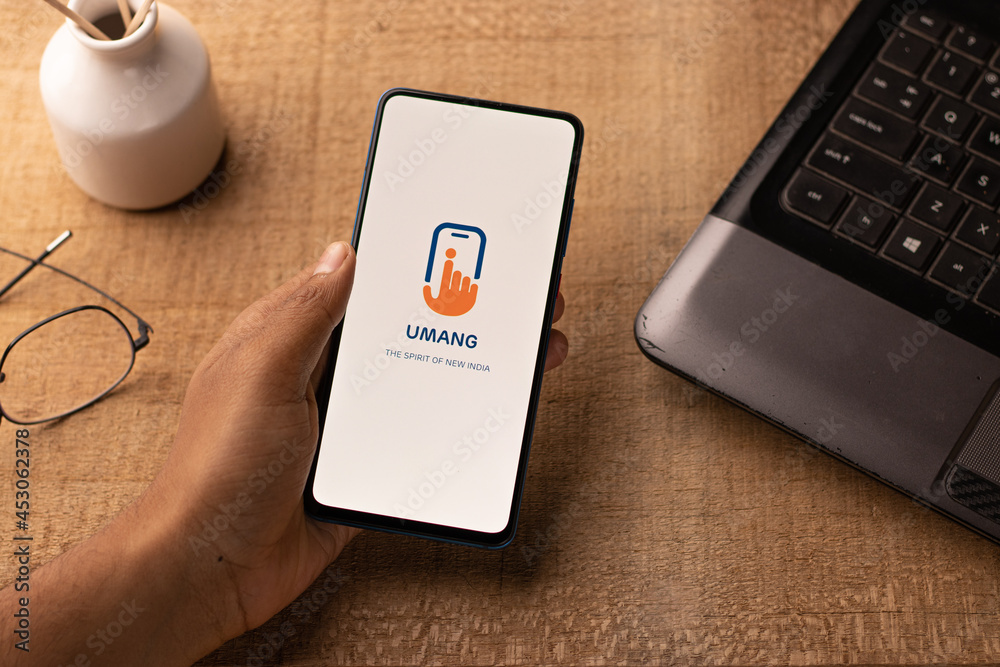 Assam, india - March 10, 2021 : UMANG app logo on phone screen stock ...