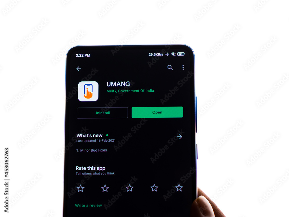 Assam, india - March 10, 2021 : UMANG app logo on phone screen stock ...