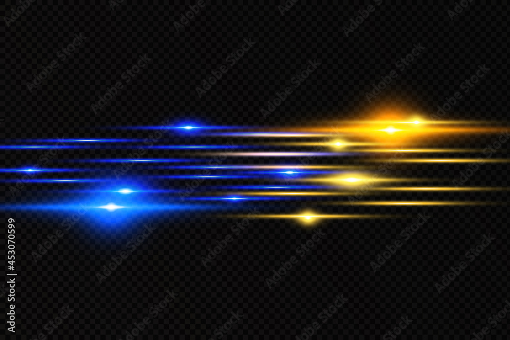 Abstract lines with glow light effect. Glow special light effect ...