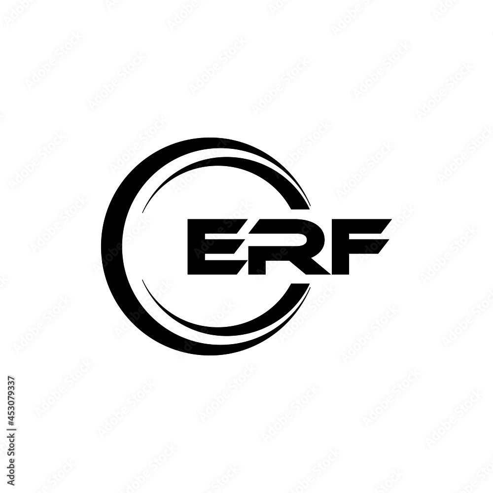 ERF letter logo design with white background in illustrator, vector ...