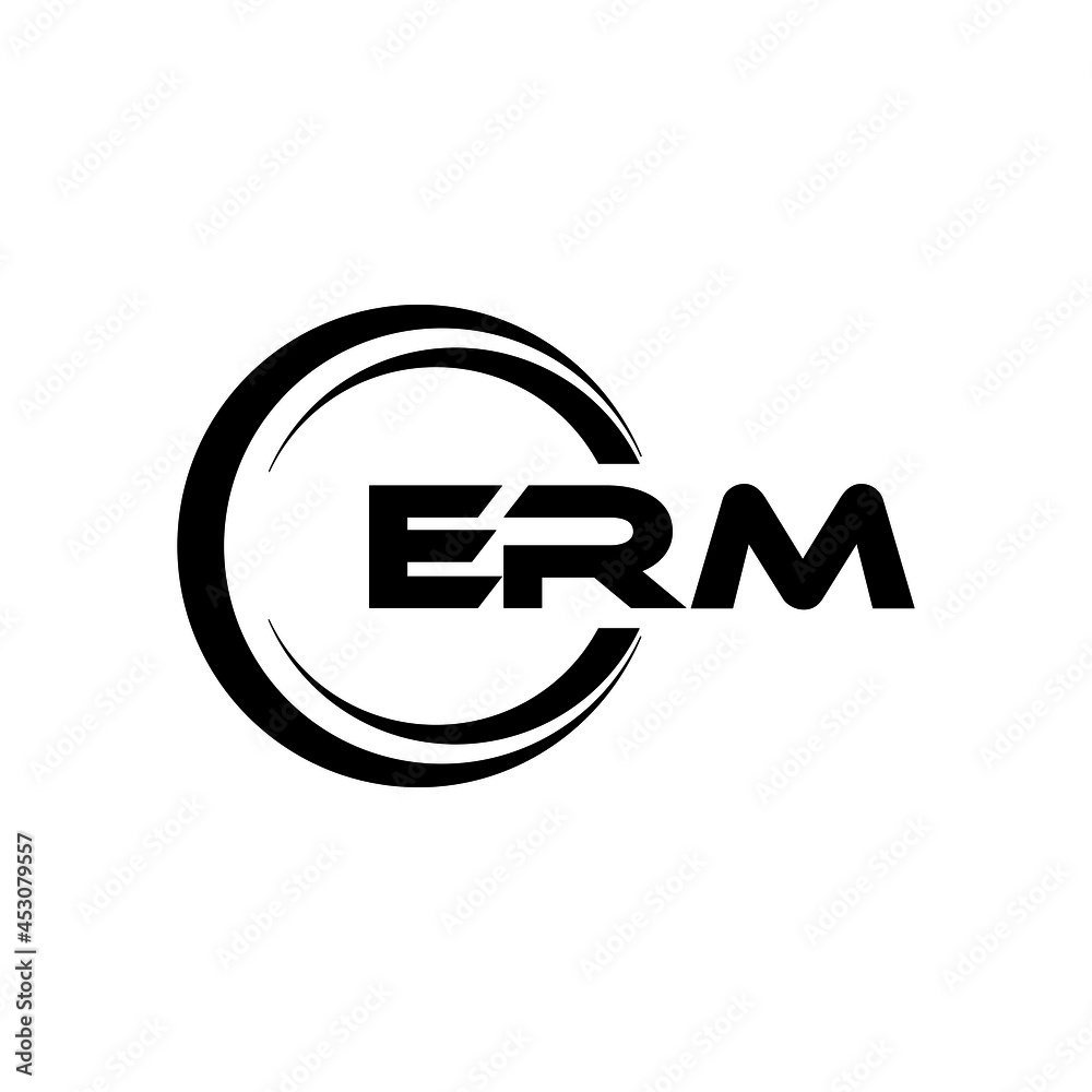 ERM letter logo design with white background in illustrator, vector ...