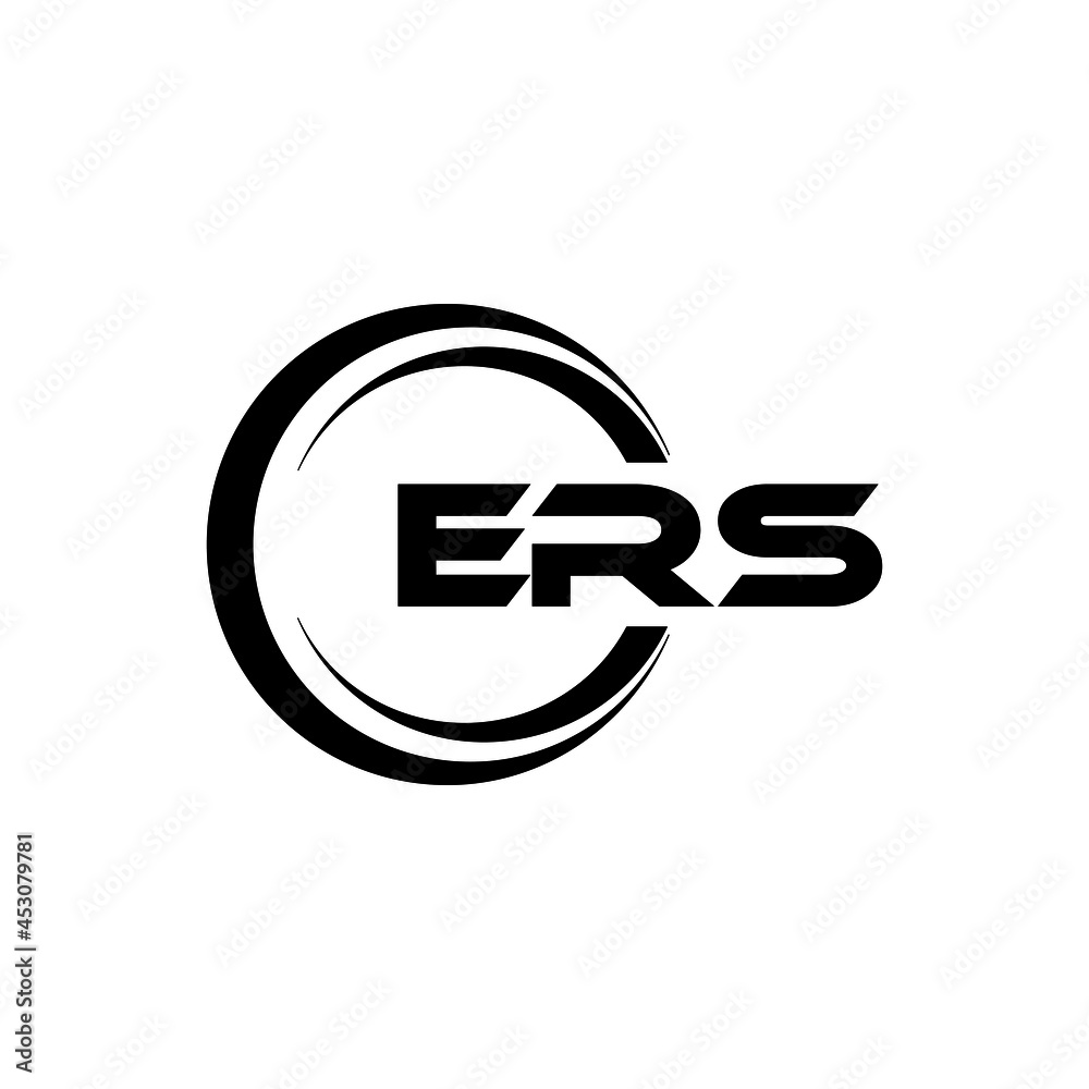 ERS letter logo design with white background in illustrator, vector ...