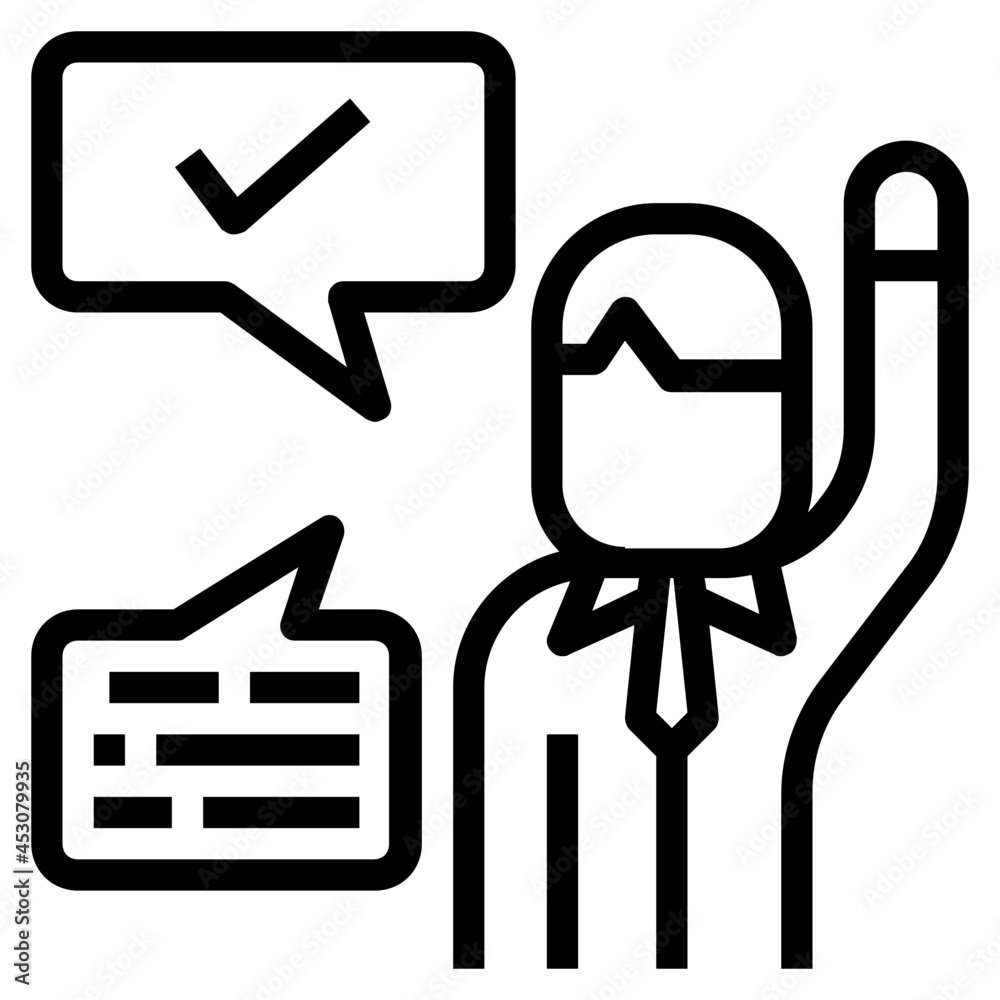 assertiveness line icon vector de Stock | Adobe Stock