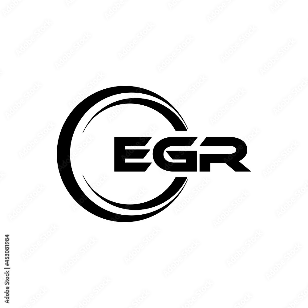 EGR letter logo design with white background in illustrator, vector ...