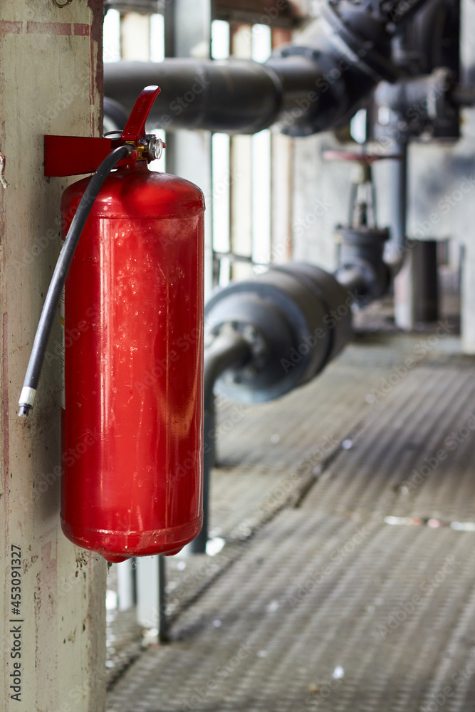 Fire extinguisher security guard equipment in factory for fire ...