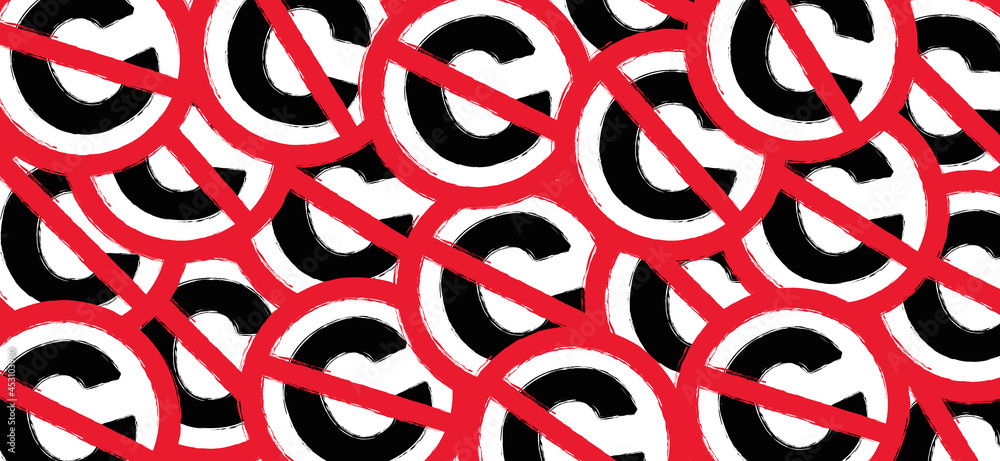 Copyright free, without legal recognition. Drawing c or ©; symbol ...