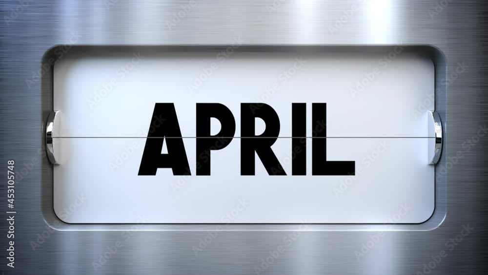 Modern flip calendar turning through the months of a year - from ...