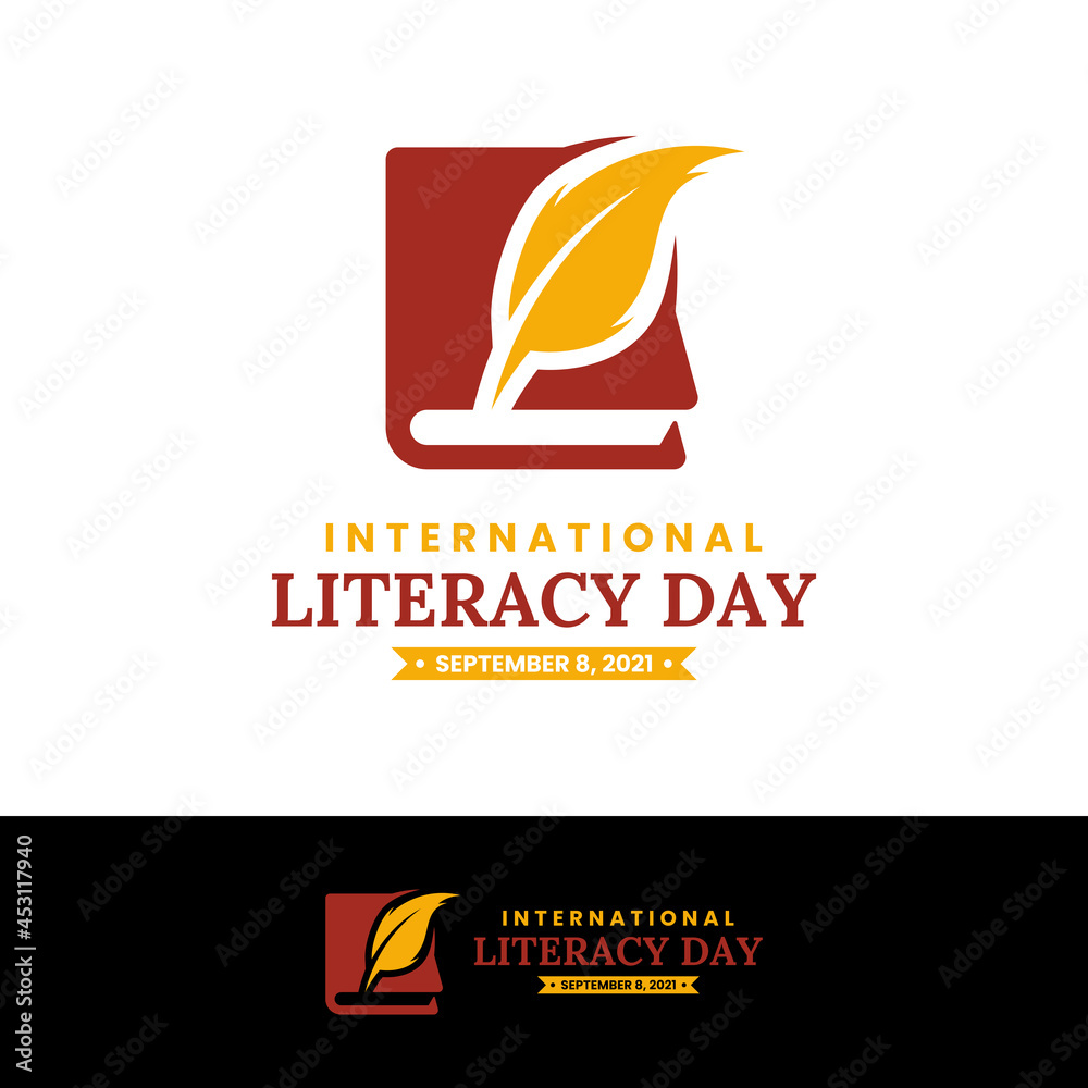 International Literacy Day Logo Design Template Stock Vector | Adobe Stock