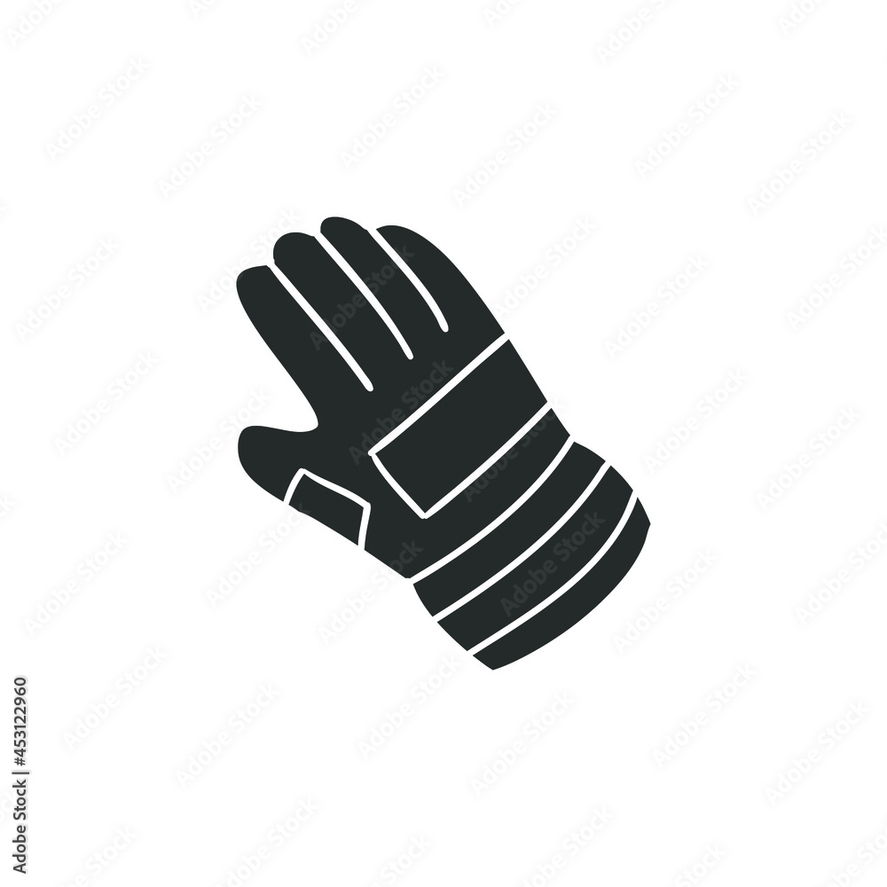 Hand Glove Astronaut Icon Silhouette Illustration. Hand Protection ...