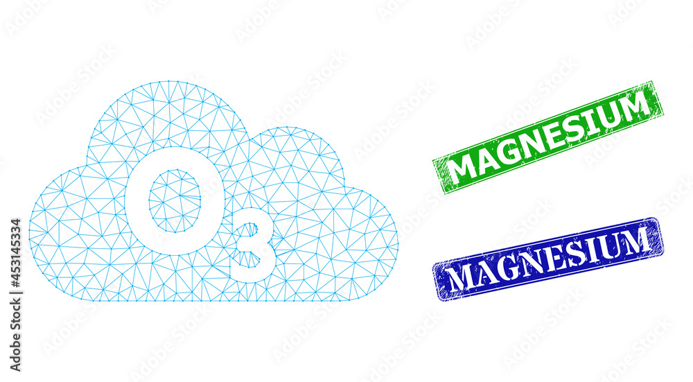 Net ozone gas image, and Magnesium blue and green rectangle dirty seals ...