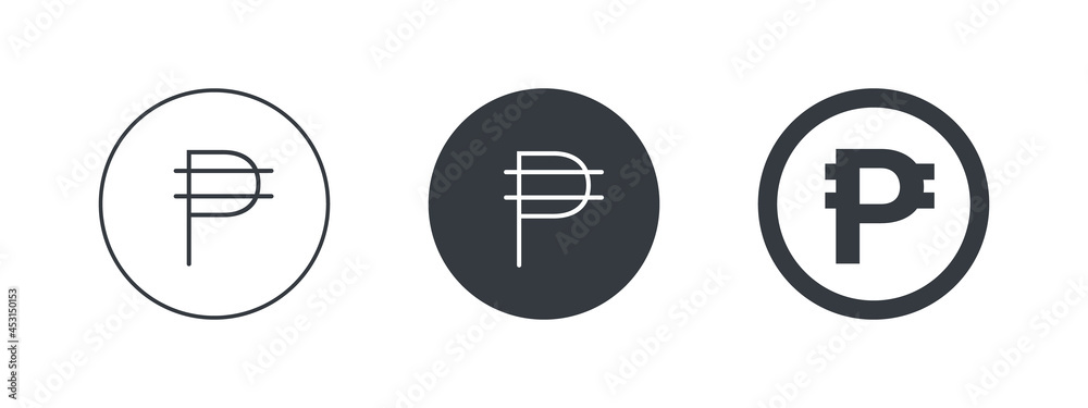 Sign of the Philippine peso. Sign of the Philippine currency. Money ...