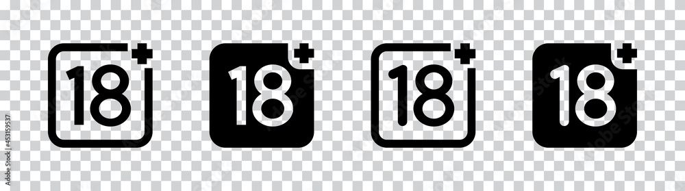 Vetor do Stock: Age restriction signs. Marks age limit. Sign for the ...