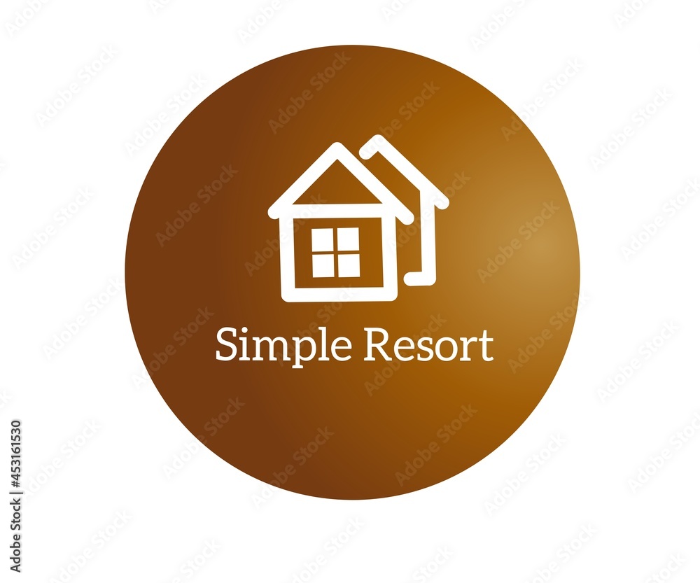 Logo simple resort for your business. Stock Vector | Adobe Stock