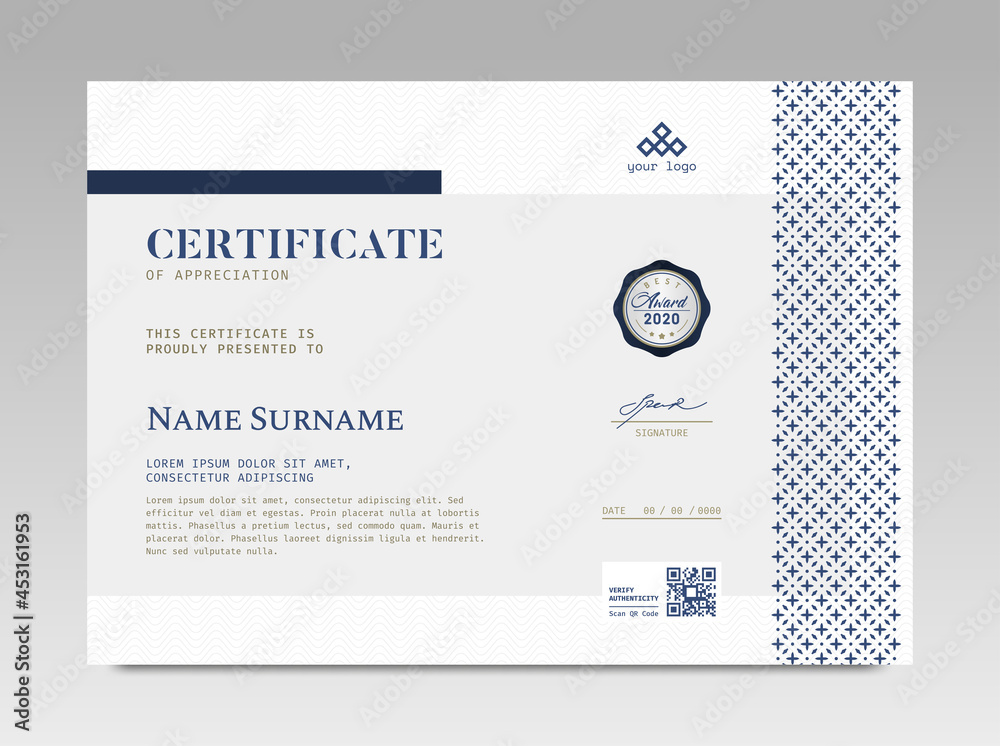 Modern Design Certificate. Certificate template awards diploma ...