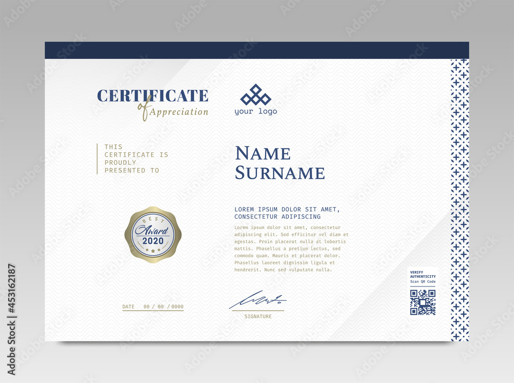Modern Design Certificate. Certificate template awards diploma ...