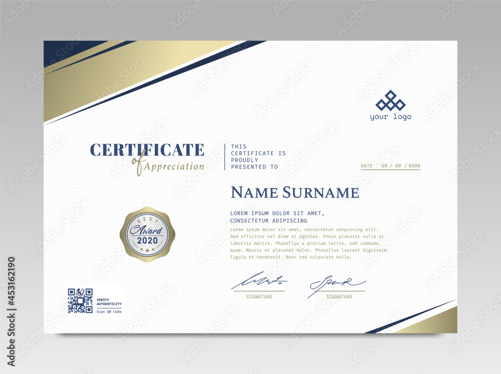 Modern Design Certificate. Certificate template awards diploma ...