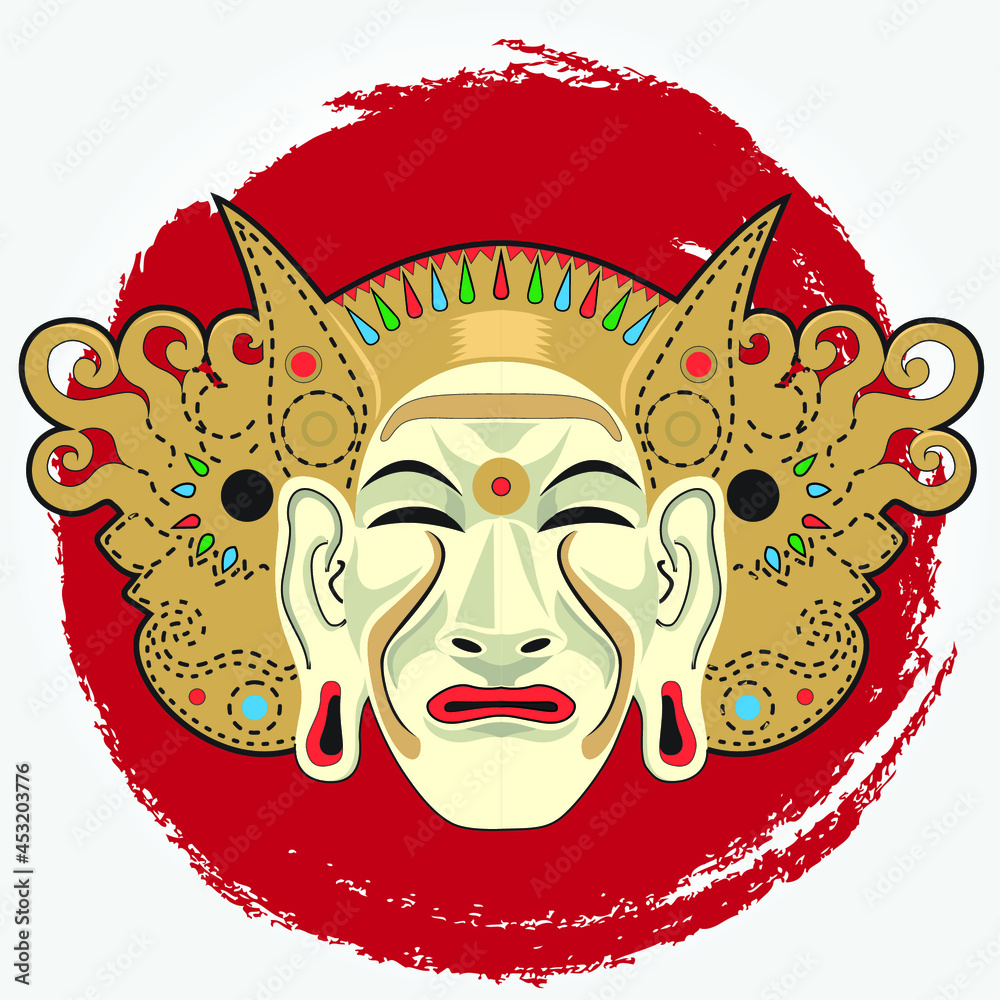 Vector illustration of cartoon vector Barong Woman Landung of Bali ...