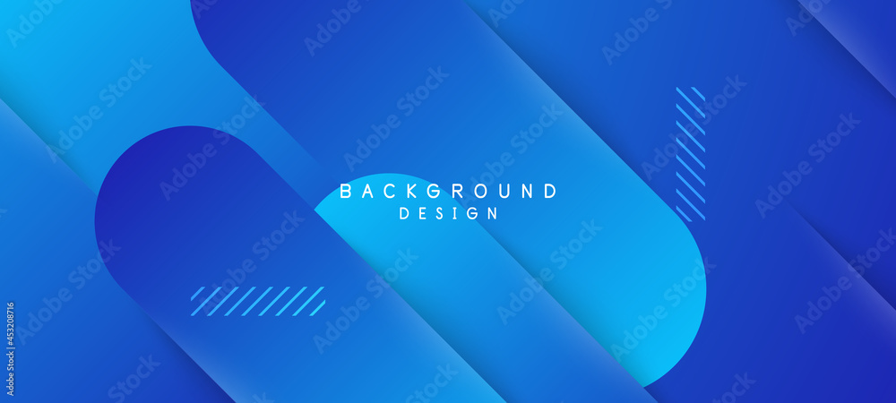 Abstract colorful blue curve background. Modern 3d blue rounded ...