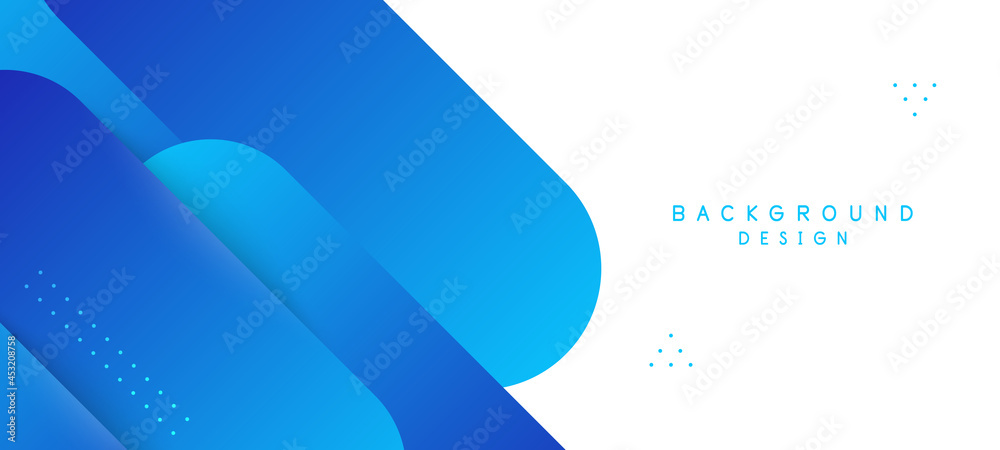Abstract colorful blue curve background. Modern 3d blue rounded ...
