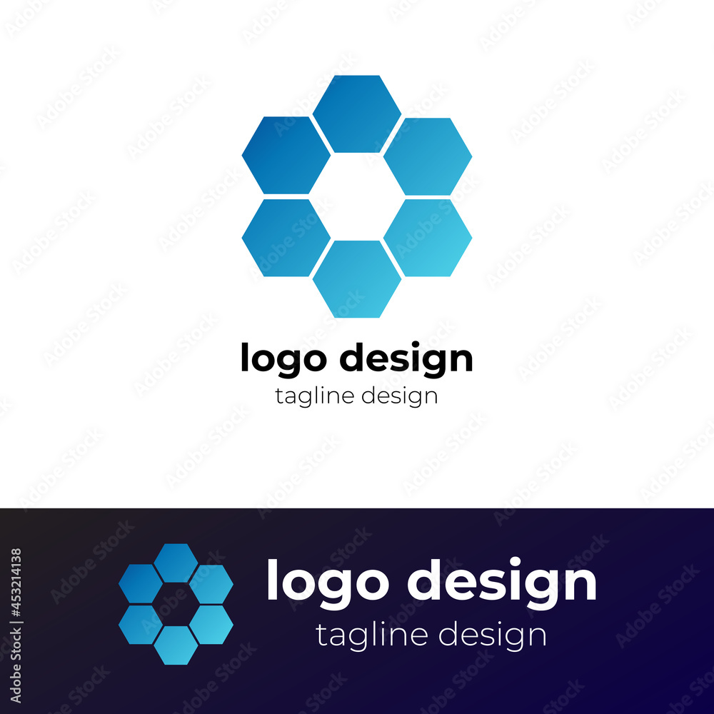 logo technology polygon, logo design Stock Vector | Adobe Stock