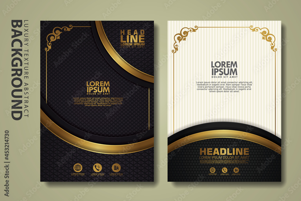 Vector set of cover design template with luxurious color, shine effect ...