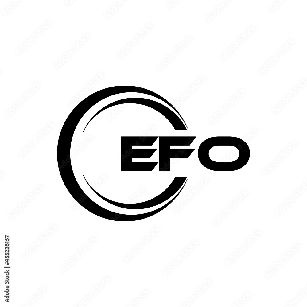 EFO letter logo design with white background in illustrator, vector ...