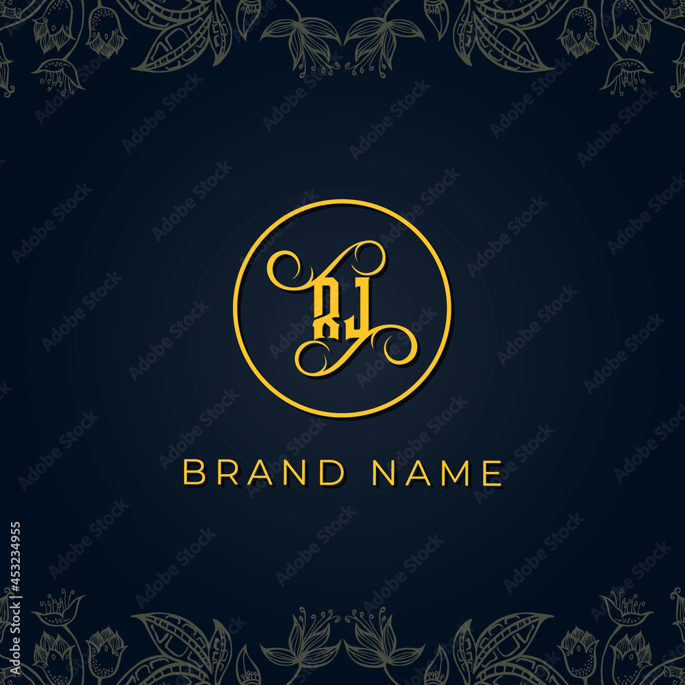 Royal luxury letter RJ logo. Stock Vector | Adobe Stock