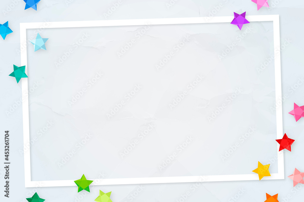 Colorful stars frame design Stock Vector | Adobe Stock
