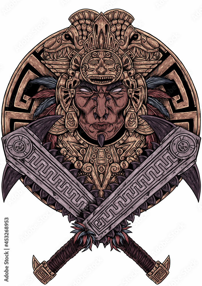 Aztec Warrior Tattoo Drawings