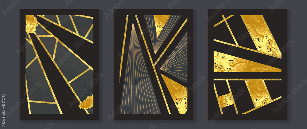 Abstract Math art background vector. Modern block color art wallpaper ...