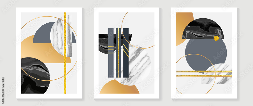 Abstract Math art background vector. Modern block color art wallpaper ...