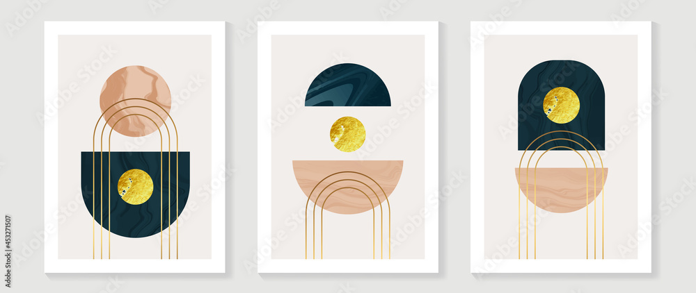 Abstract Math art background vector. Modern block color art wallpaper ...