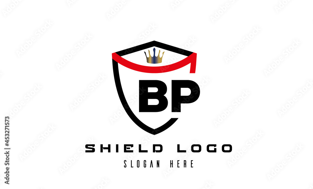 BP king shield latter logo vector Stock Vector | Adobe Stock
