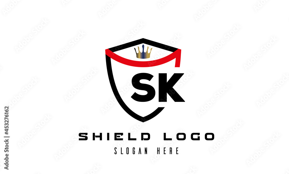 king shield SK latter logo vector Stock Vector | Adobe Stock