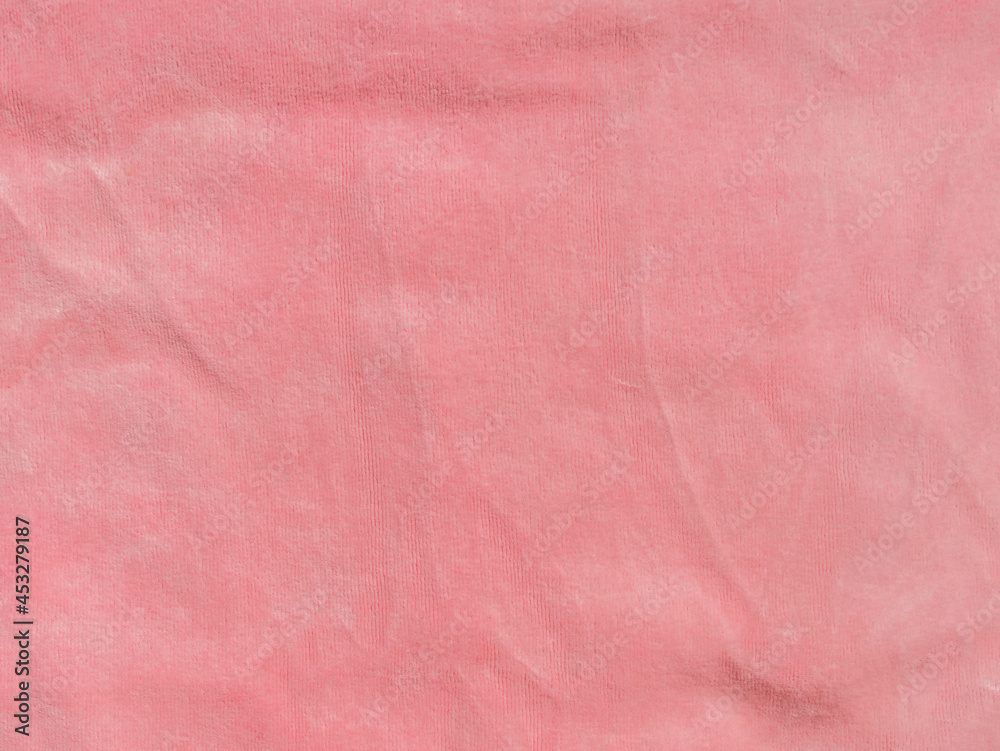 Pink color velvet fabric texture top view. Female blog rose velour ...