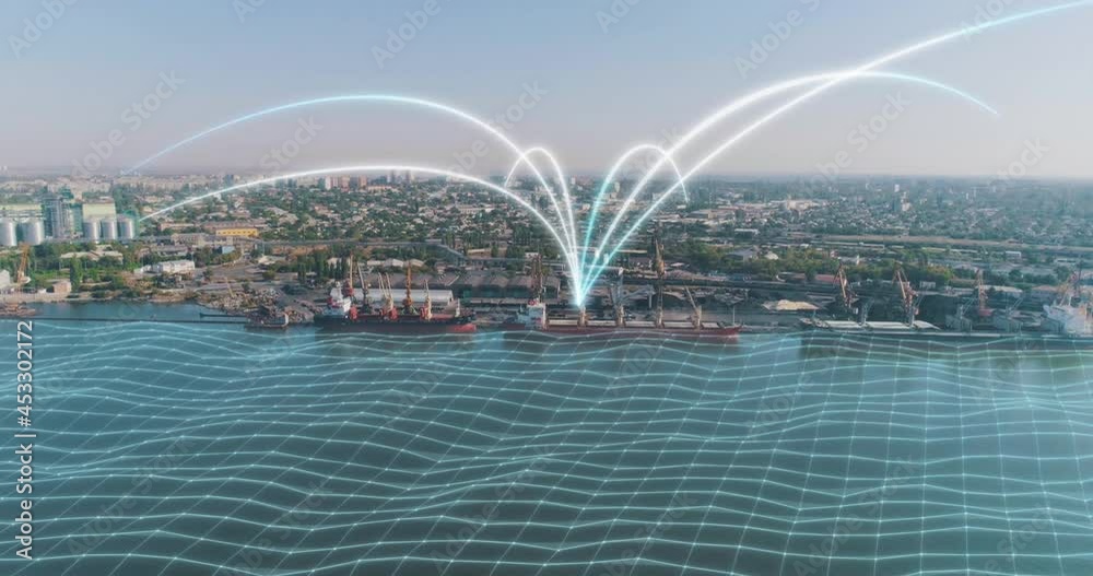 Visualization of Information Global Network. Seaport visualization of ...
