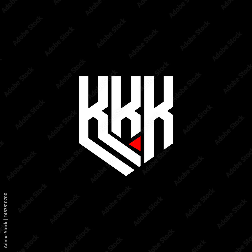 KKK letter logo design on black background. KKK creative initials ...