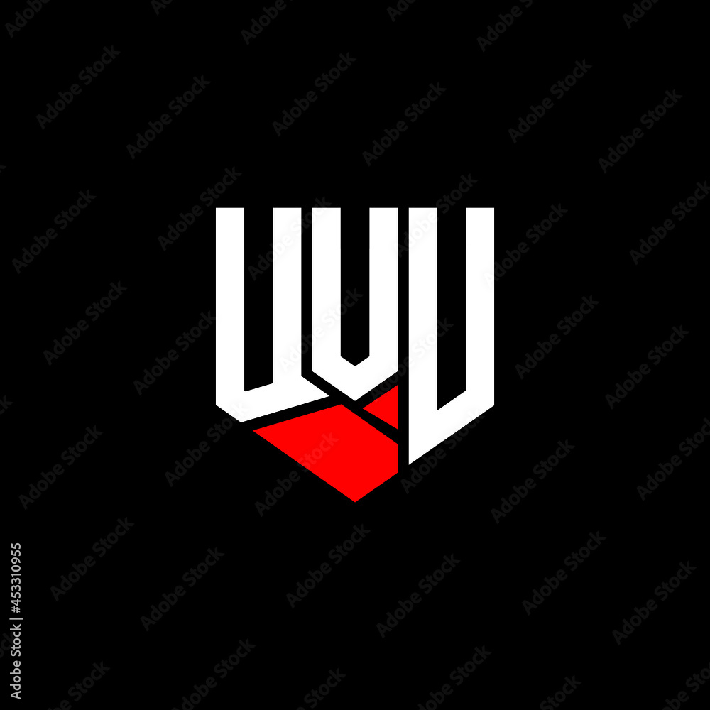 UUU letter logo design on black background. UUU creative initials ...