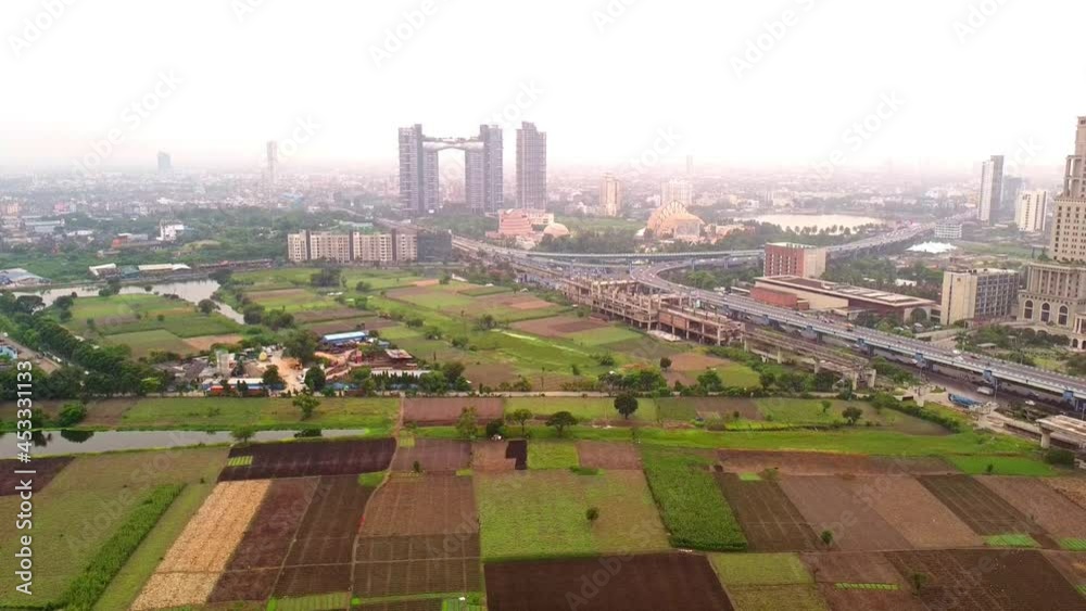 KOLKATA, INDIA :-Bird eye view of kolkata city with ITC hotel ...