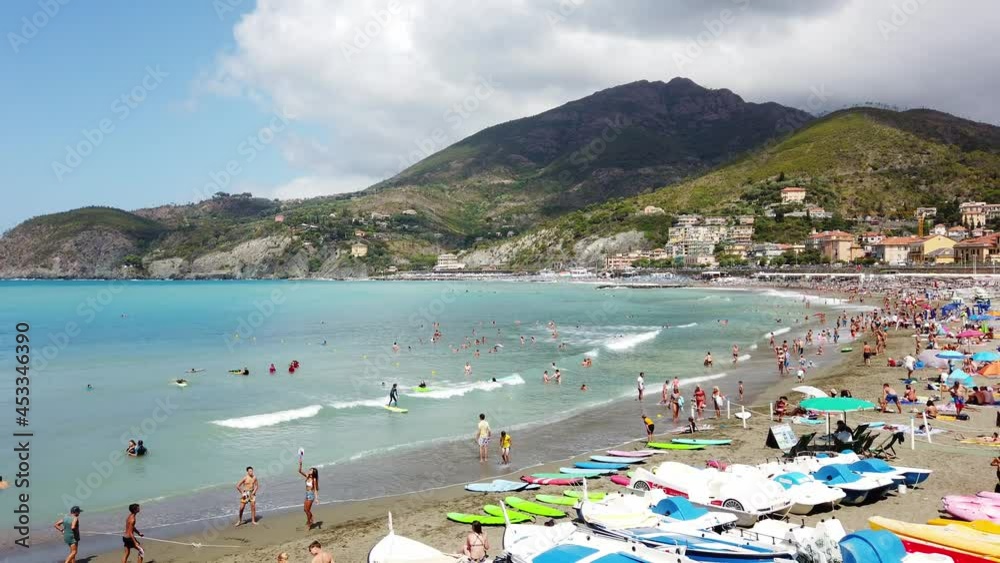 Europe, Italy, Liguria, Levanto is a sea village included in Cinque ...