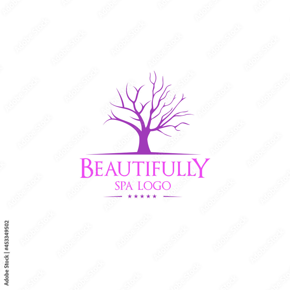 Tree Feminine Beauty Logo Vector Stock Vector | Adobe Stock