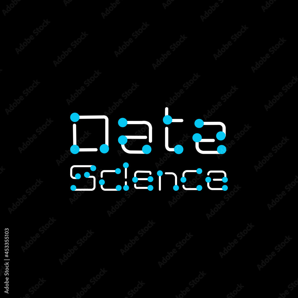 Data Science Typography Logo Vector Illustration Stock Vector | Adobe Stock