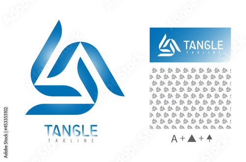 Business standard logo using triangle geometry, letter A, arrow upward ...