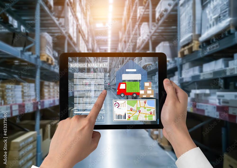 Warehouse management innovative software in computer for real time ...