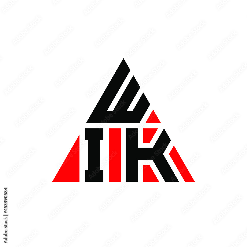 WIK triangle letter logo design with triangle shape. WIK triangle logo ...