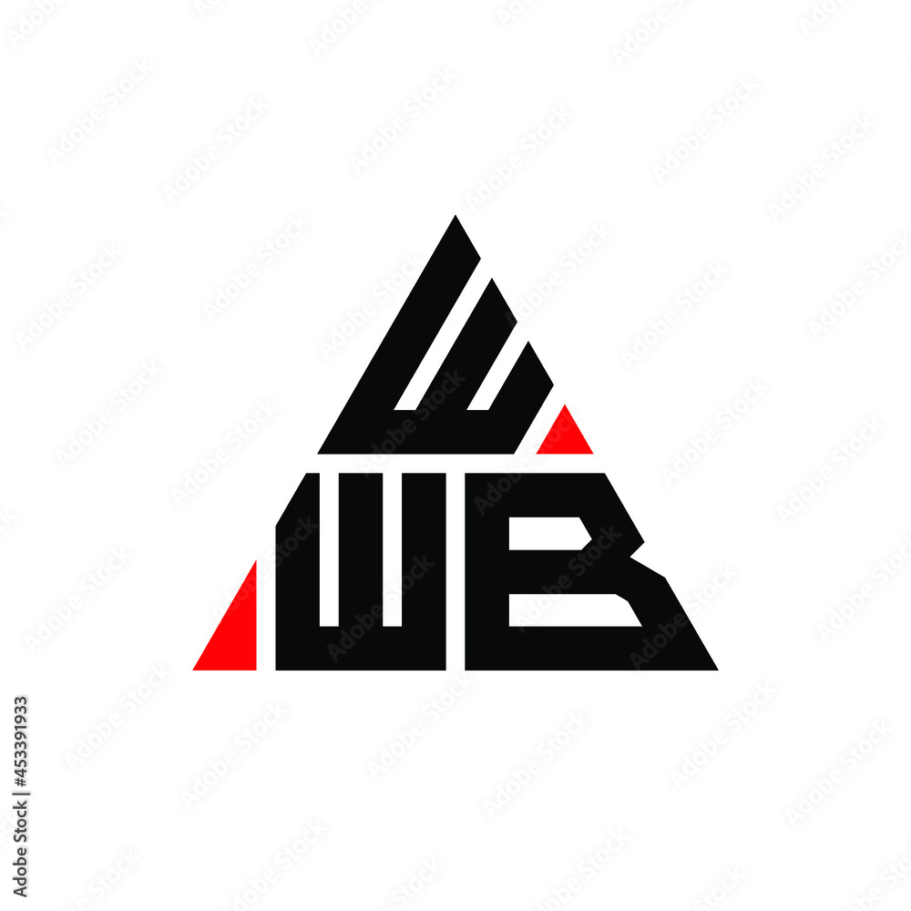 WWB triangle letter logo design with triangle shape. WWB triangle logo ...